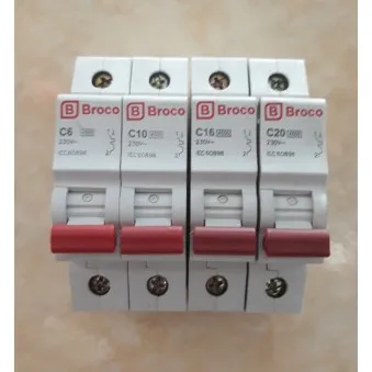 MCB Original Broco / MCB 4A/6A/10A/16A/20A SNI standard international ...