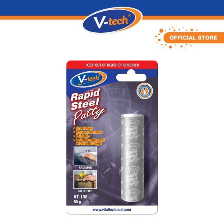 V-tech VT-138 Rapid Steel Putty (50g) | Lazada
