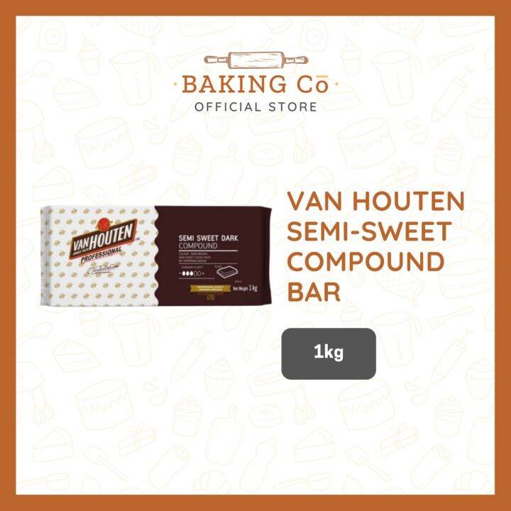 Van Houten Chocolate Intense Dark/Semisweet/Milk/White Compound Bar ...