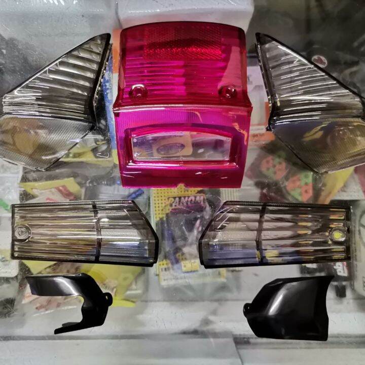 HONDA EX5 DREAM EX5 FRONT SIGNAL LENS SIGNAL COVER TAIL LAMP LENS SET LAMPU COVER DAIMOND BLACK ...