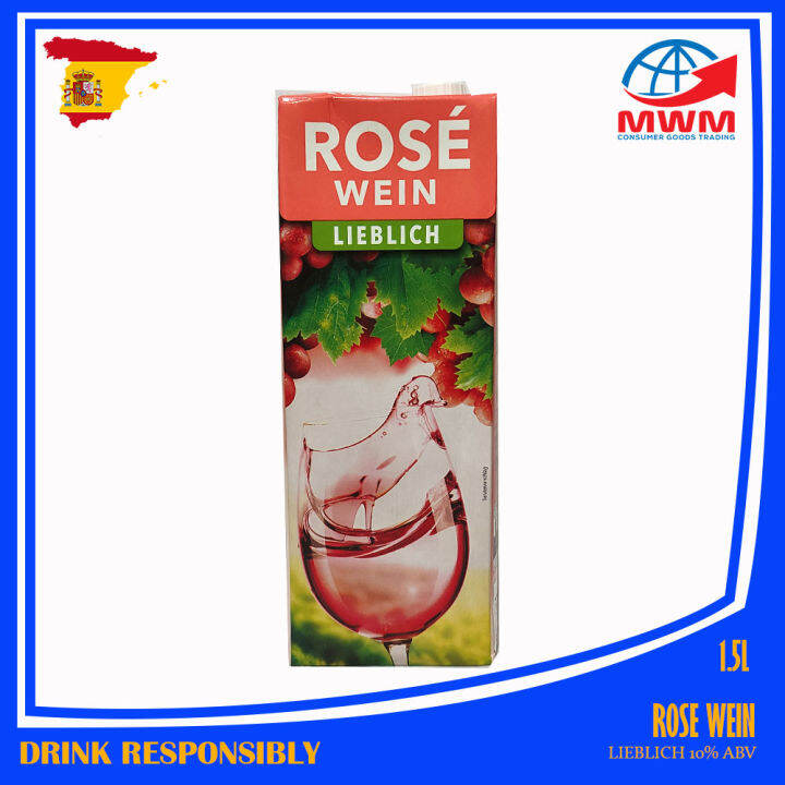 ROSE WINE IMPORTED ROSE WEIN LIEBLICH 10% VOL 1500 ML SWEET RED WINE IN ...