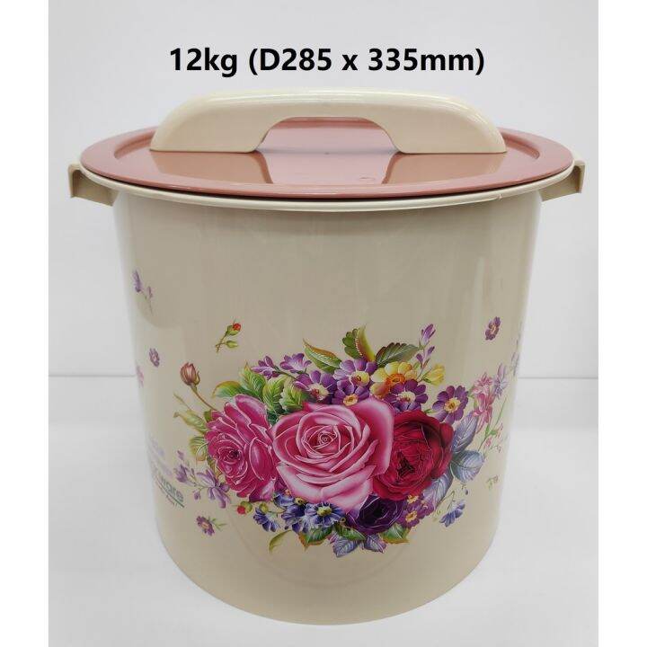 12 kg Rose Rice Bucket / Balang Beras / Kotak Penyimpanan Beras | Lazada
