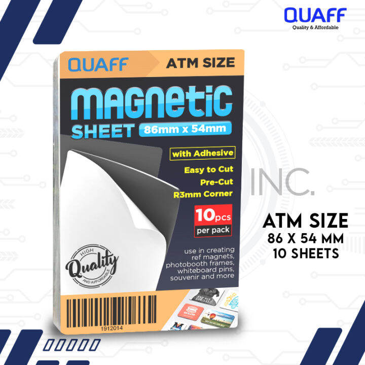 Risefully (10 sheets) QUAFF Magnetic Sheets with Adhesive 1mm for DIY ...