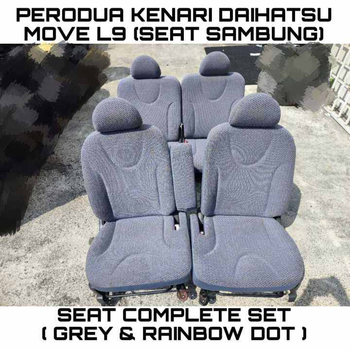 Perodua Kenari Daihatsu Move L9 Seat Complete Set (Seat Sambung) (Gray ...