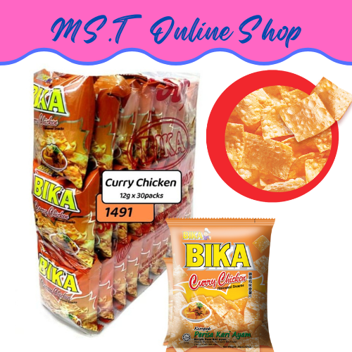 [MT] Bika Curry Chicken Flavor Snack 10gm x 30pkt | Lazada