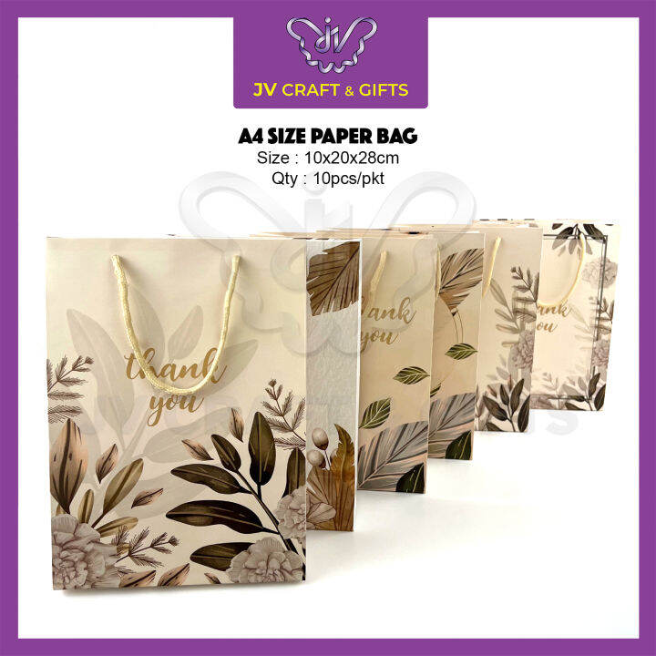 10pcs New Series Paper Bag with Handle Goodies Gift Bag Wedding Party ...