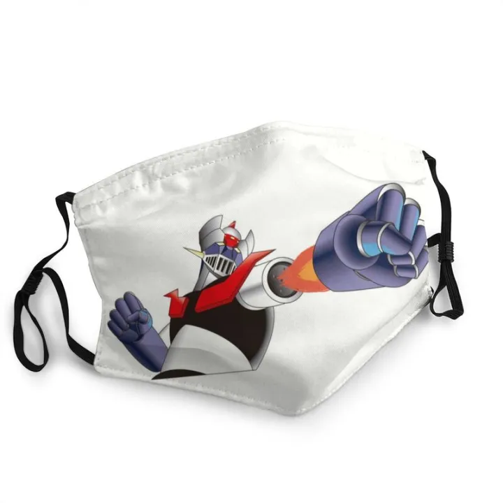 robotxes Mazinger Z Face Mask Anti Dust Adjustable Face Mask Anime ...