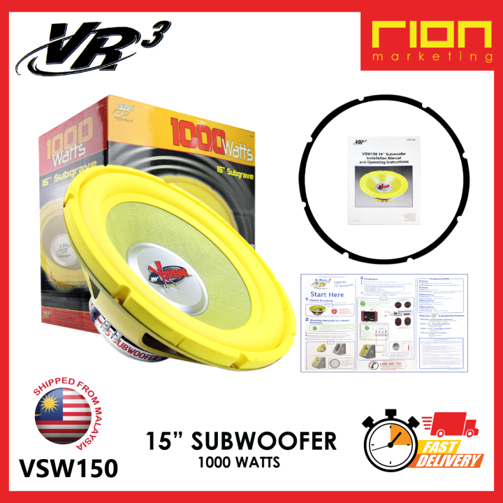 VR3 VSW150 15" Subwoofer [ RION MARKETING ] | Lazada