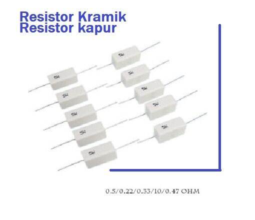 A160 Resistor kapur 5W 5watt 0.5ohm 0.22ohm 0.33ohm 0.47ohm 10ohm | Lazada Indonesia