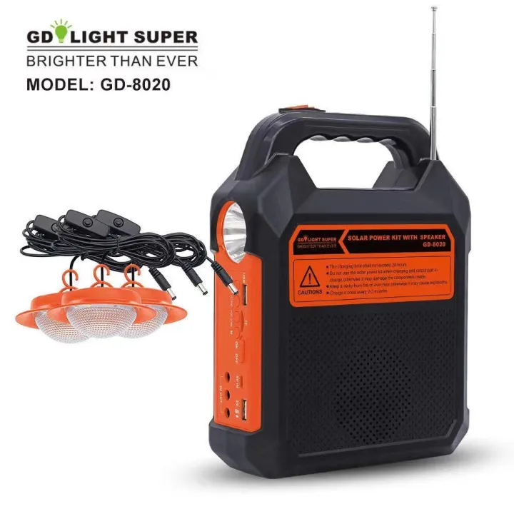 COD GDPLUS GD-8017AM GD-8020 LED Solar Light Lamp System Kit With ...