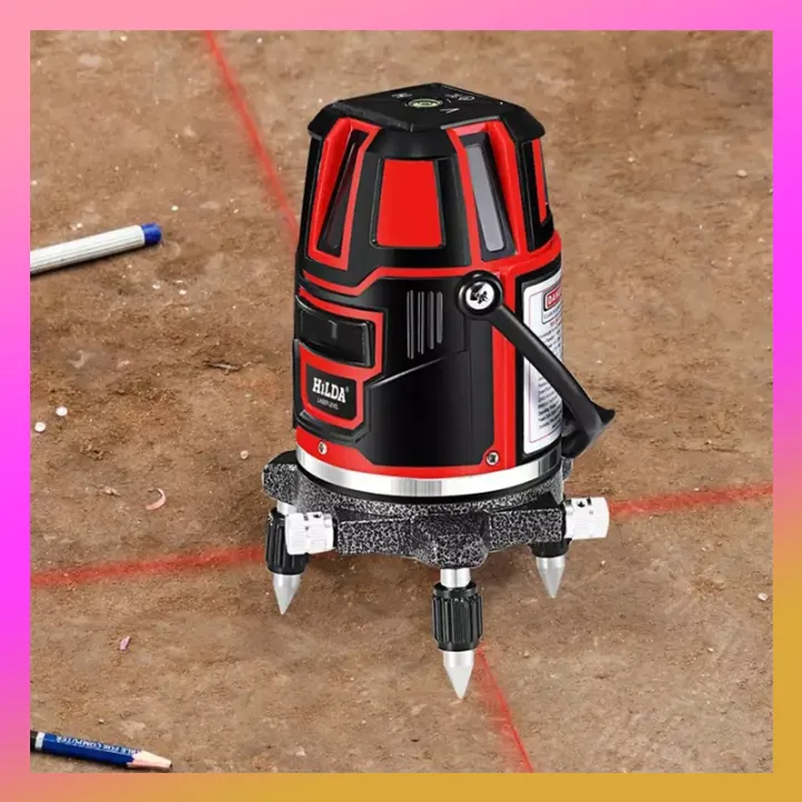 〔questionno〕5 Line Red Beam Infrared Laser Level Meter Self-leveling ...