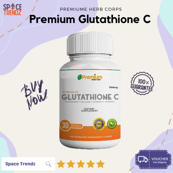 🔥 Premium Glutatione C (30 Capsule) with Ascorbic Acid Vitamins C With ...