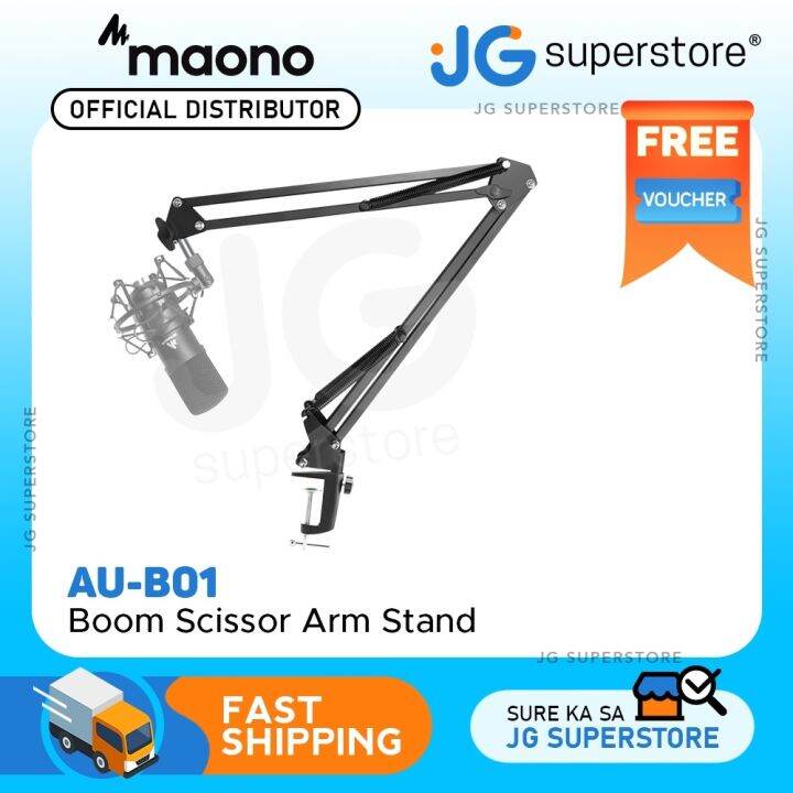 Maono AU-B01 B01 Microphone Suspension Adjustable Boom Scissor Arm Stand Black JG Superstore ...