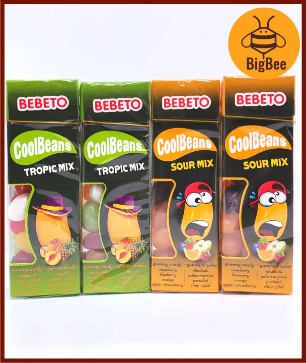 Bebeto CoolBeans - 30g x 3pkts [Bundle] Sour Mix / Tropic Mix Fruits ...