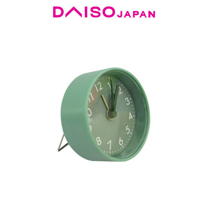 Daiso Mini Round Clock in Green | Lazada PH