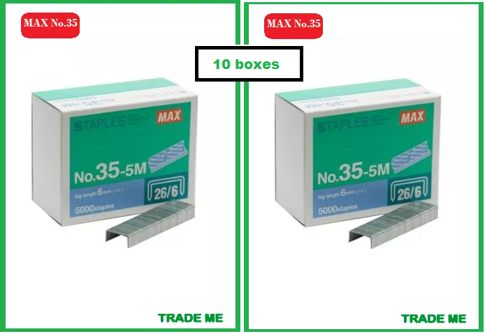 Max Staple Wire # 35 (5000 staples) - 10 Boxes/pack | Lazada PH