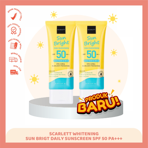 SUNSCREEN SCARLETT WHITENING Sun Bright Daily Sunscreen SPF 50 PA ...