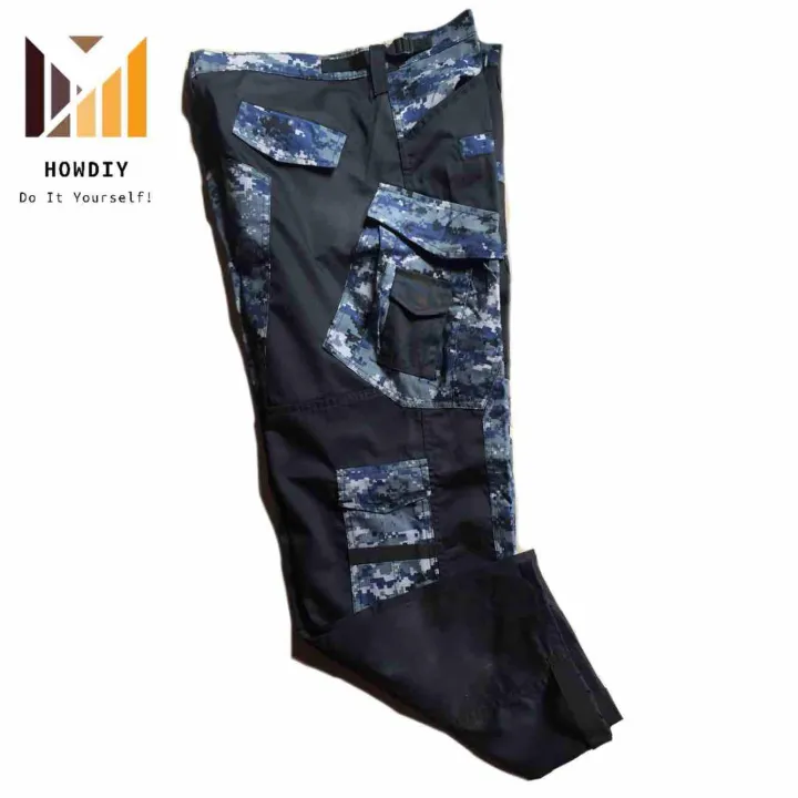 Tactical Pants for Men High Quality Black with Digital Blue | Lazada PH