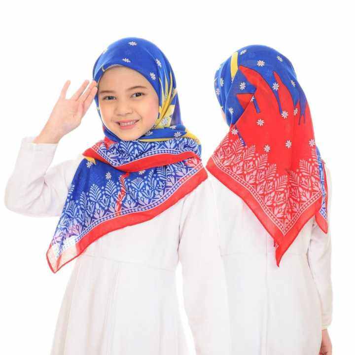 👩🏻👧🏻 Tudung Bawal Merdeka Edisi Anak Tudung Bendera Malaysia vu | Lazada