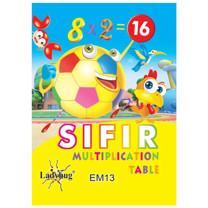 Sifir Multiplication Table 6 Pages Baby Book Size EM13 | Lazada