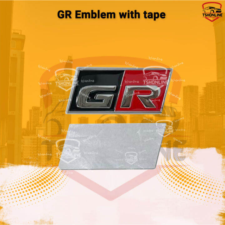 GR Emblem/ Hilux GR letter emblem/ GR Sport Logo Emblem/ hilux GR sport logo emblem | Lazada