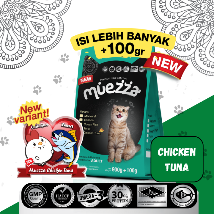 Muezza Makanan Kucing Kering Adult Rasa Chicken Tuna 1 kg | Lazada ...
