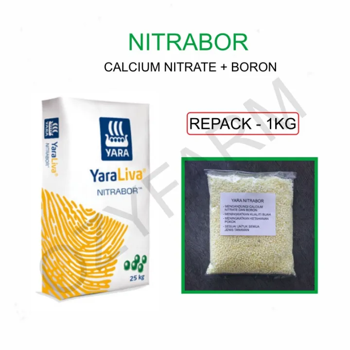 Yaraliva nitrabor calcium nitrate boron - repack 1kg NITRABOR | Lazada
