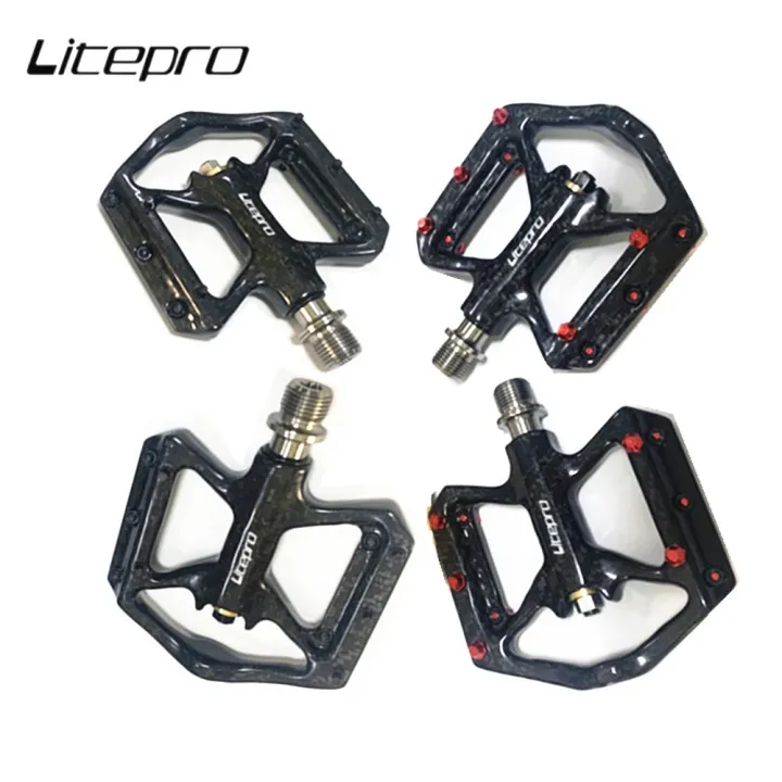 Litepro MTB Road Bike Carbon Fiber Titanium Shaft Pedal Ultralight 180g ...