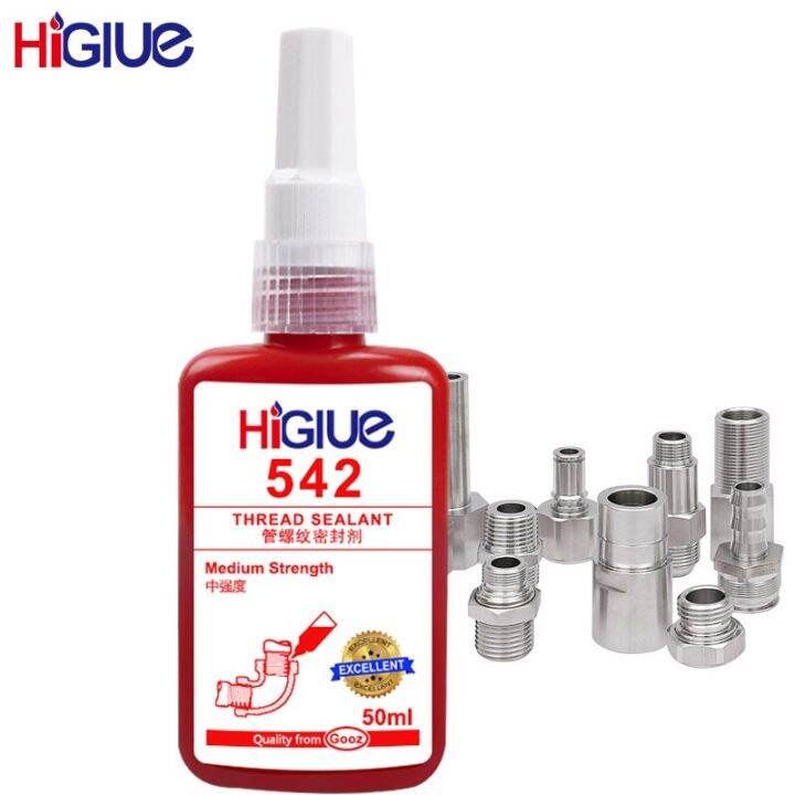 542 Liquid PTFE Thread Sealant Adhesive Medium Strength Anaerobic Pipe ...