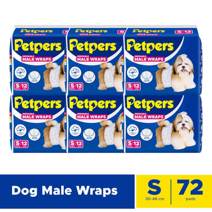 Petpers Male Wraps Small 12's x 6 Packs (72 pcs) | Lazada PH