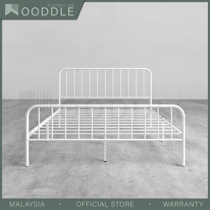 Wooddle Queen Bed Frame Katil Besi Queen Murah Katil Powder Coat Metal ...
