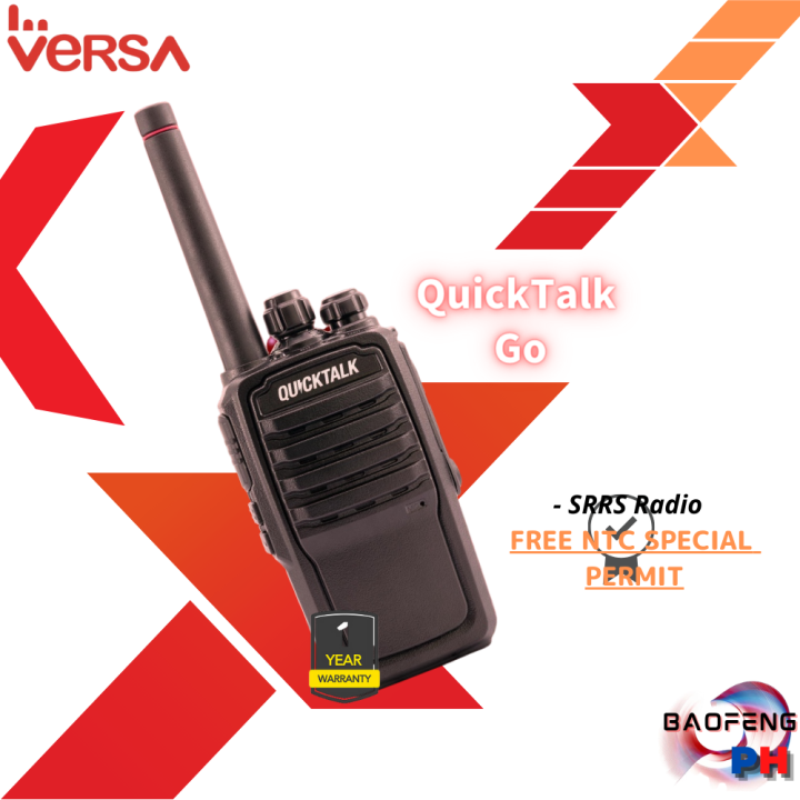 Versa Quicktalk GO SRRS with Special Permit (NTC Permit to Operate ...