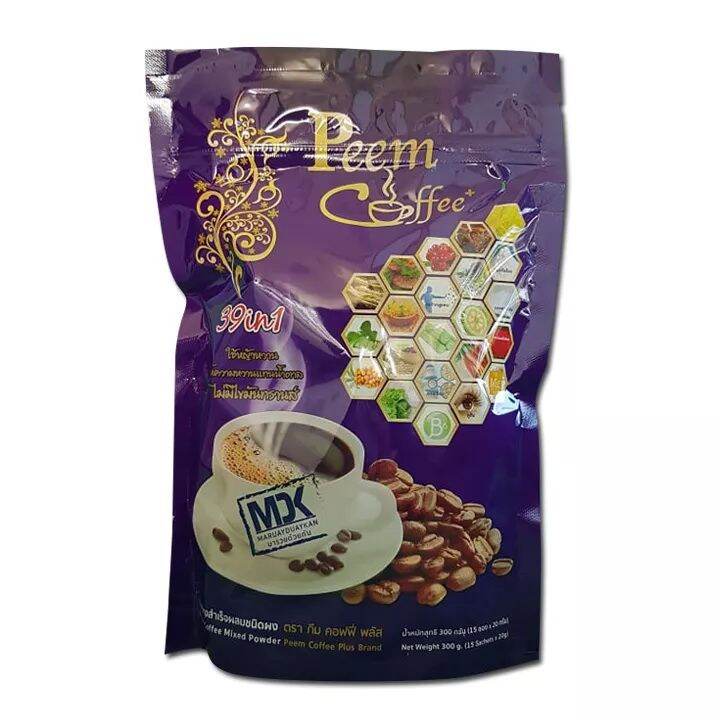 สูตรใหม่ 39 in 1 Peem Coffee กาแฟภีม สมุนไพร ควบคุมน้ำหนัก ชะลอวัย ไม่ ...
