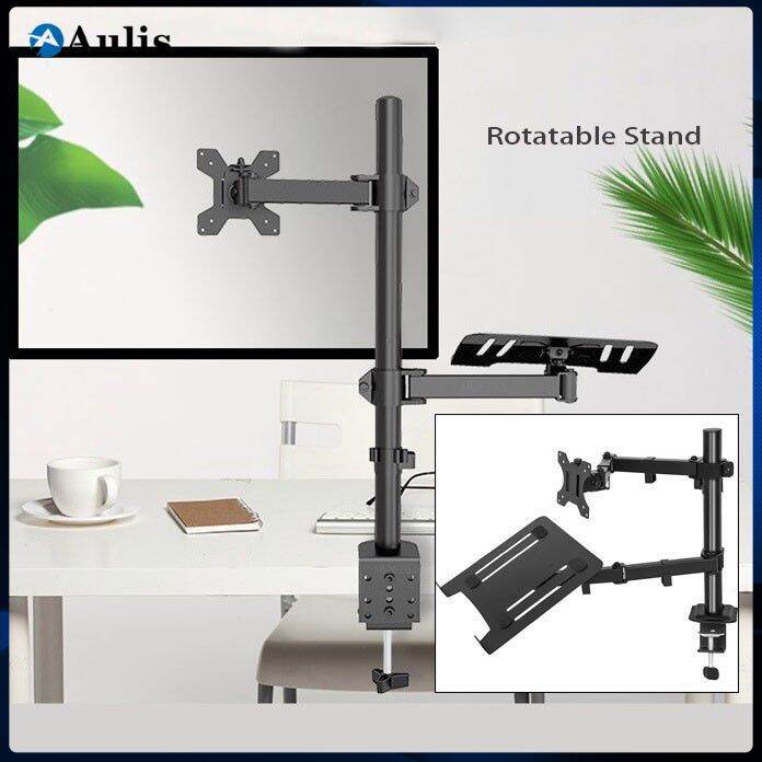 Adjustable Height Up To 40CM-80CM Dual Monitor Mount Bracket With ...