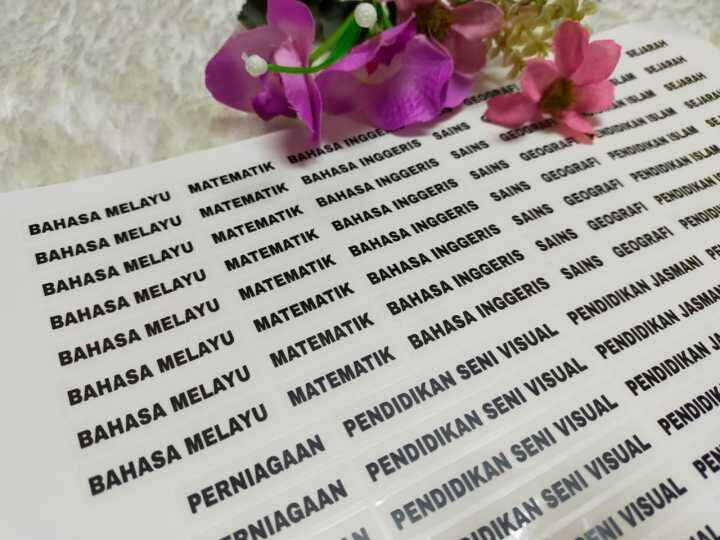 STICKER SUBJEK SEKOLAH TRANSPARENT 📚 / STICKER MATAPELAJARAN SEKOLAH 👨 ...