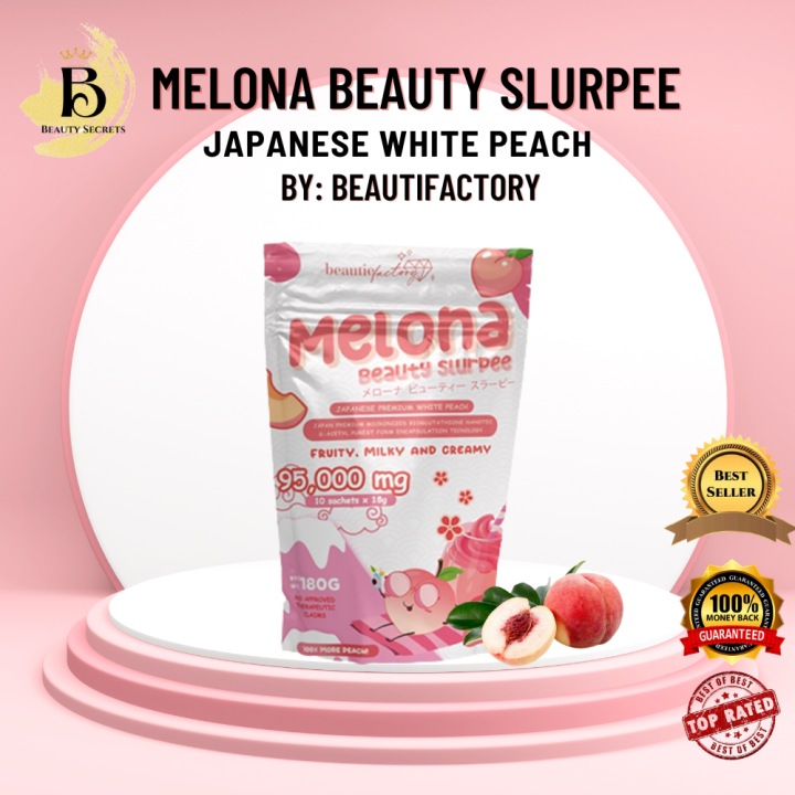 Melona Beauty (WHITE PEACH FLAVOR) Slurpee Beautie Factory Collagen Japan Premium Drink ...