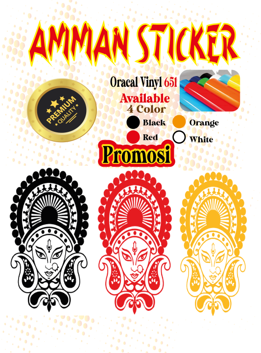 Hindu God Amman Sticker/Kali Sticker/Oracle 651/ Car,Lorry,Bas,Motor ...
