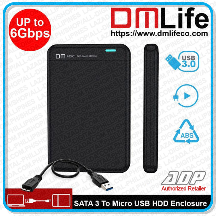 DM Life HD001 HDD 2.5 Enclosure Case USB 3.0 to SATA HDD Hard Drive ...