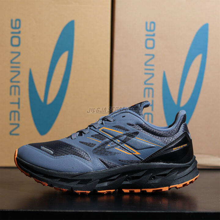 Sepatu Running 910 Nineten Yuza Evo – Abu/Hitam/Jingga | Lazada Indonesia