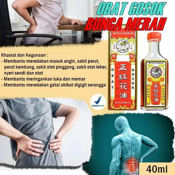 Promo obat gosok bunga merah imada minyak gosok sakit pinggang obat ...