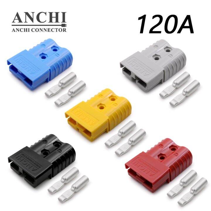 120A 600V 2 Pin Battery Connector 2/4/6AWG For Anderson Style High ...
