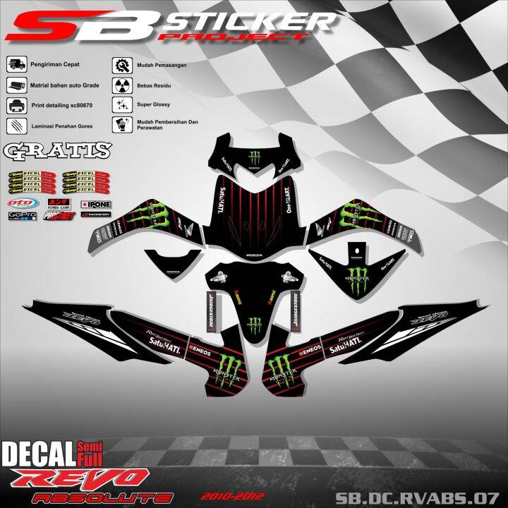 DECAL FULL BODY REVO ABSOLUTE- DECAL STICKER FULL BLOCK HONDA REVO ...