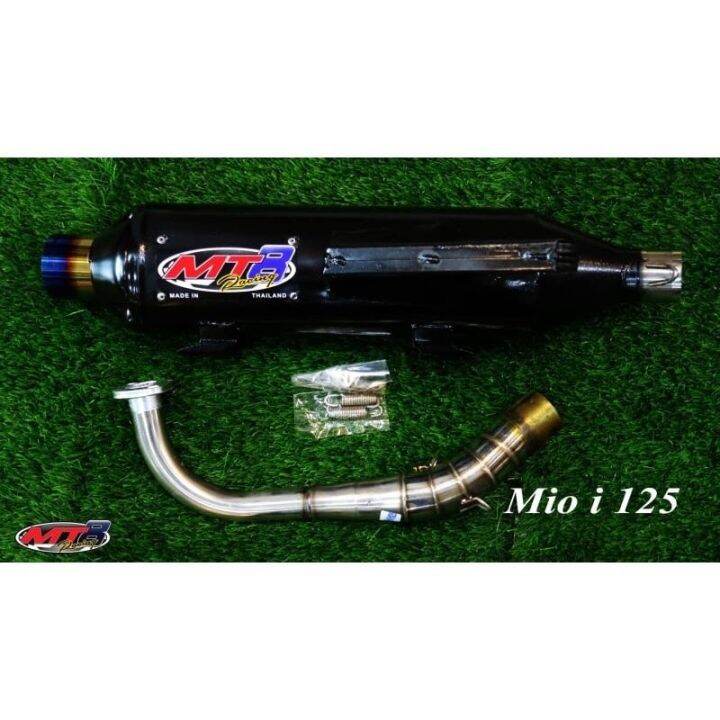 MT8 PIPE SHINY BLACK TITANIUM TIP for MIO i 125 / M3 / Soul i 125 ...