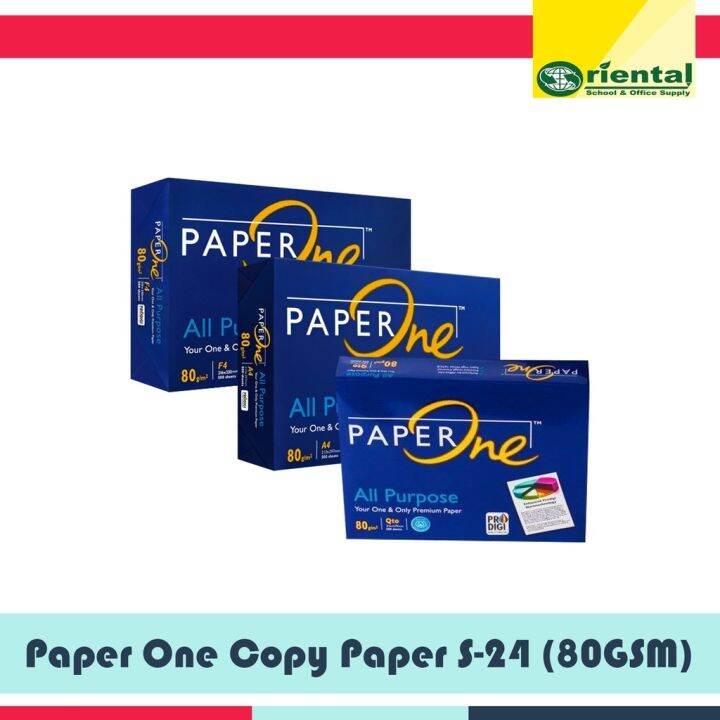 Hot yan0216059923 Paper One 80gsm Sub 24 Copy Bond paper Ultra White Papers - 500 sheets per ...