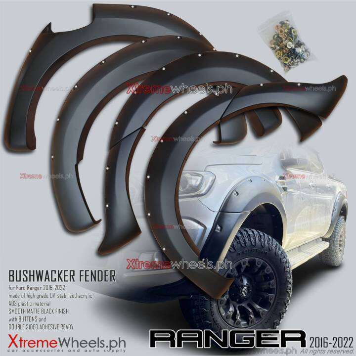 Ranger XLT XLS WILDTRAK FX4 2016-2022 Wide Paintable Smooth Matte Black ...