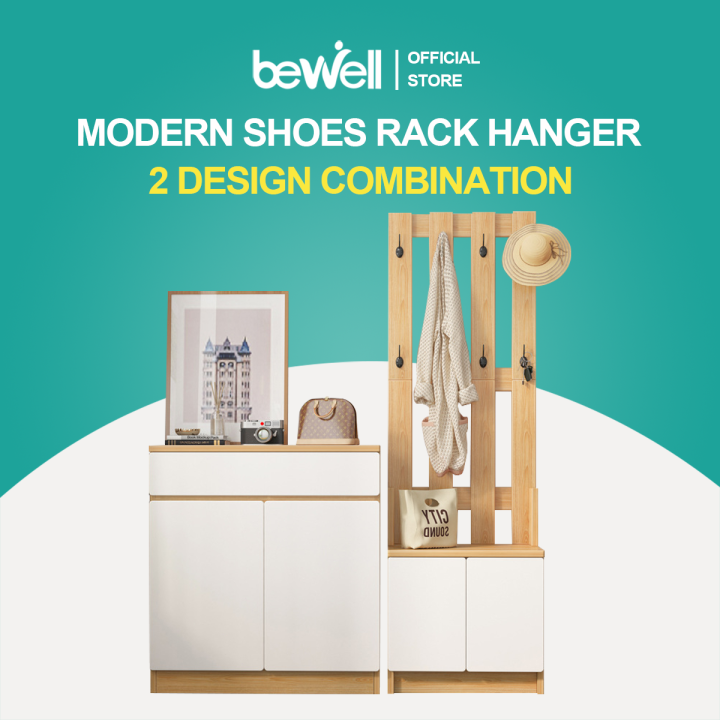 Bewell Shoe Rack Hanger Combination Can Sit Shoe Stool Home Hanger Bedroom Hanger | Lazada PH