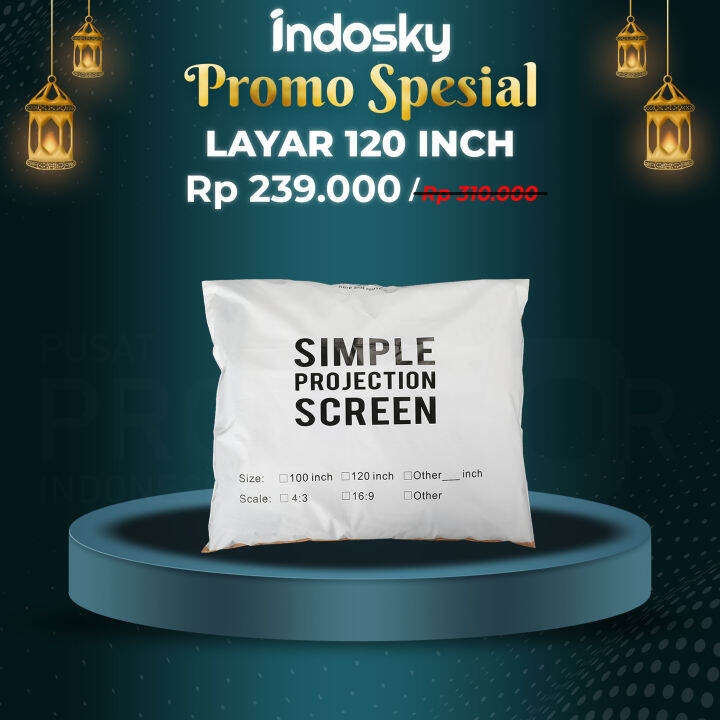 Layar Proyektor Portable Ukuran 120 Inch | Simple Screen Projector ...
