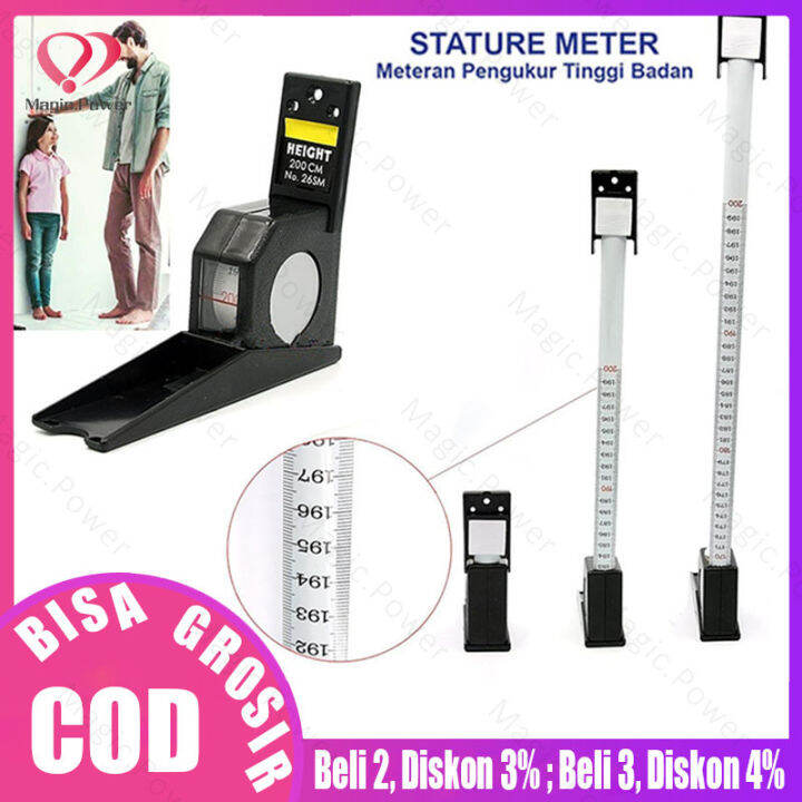 Meteran pengukur tinggi badan / Stature Meter 200cm | Lazada Indonesia