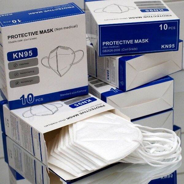 Masker KN95 1 BOX ISI 10 N95 Black Hitam Putih Duckbill Korea Warna ...
