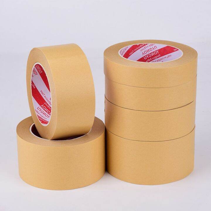 50M High-Sticky Kraft Paper Tape Brown Writeable Tape Self-Adhesive ...